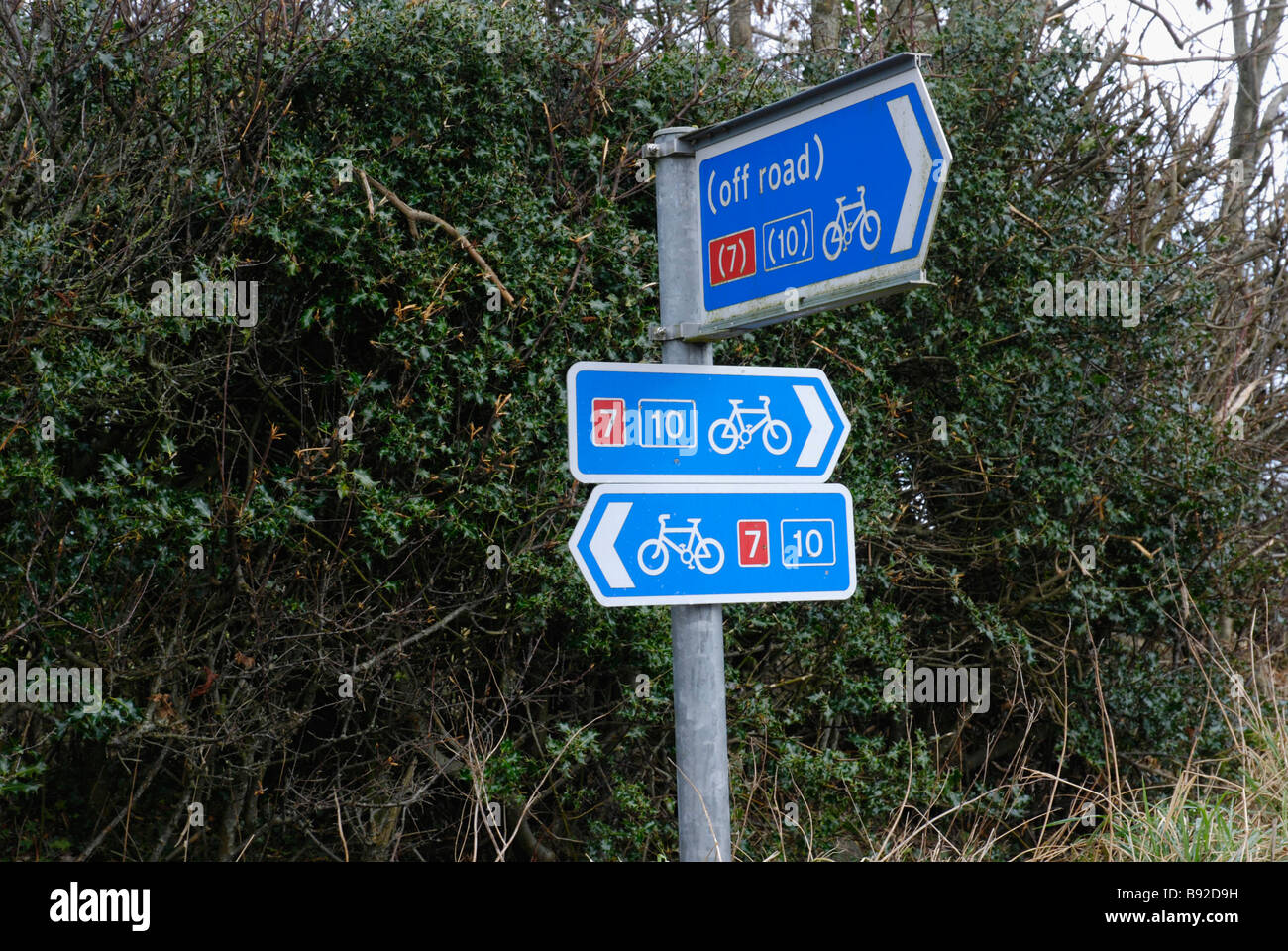 Cycle way sign Stock Photo - Alamy