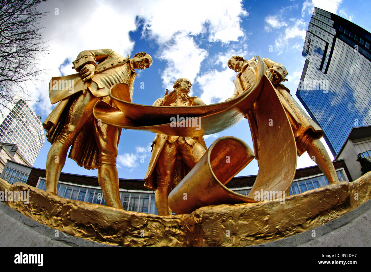 Statue of Boulton Watt and Murdoch nicknamed The Golden Boys or The ...
