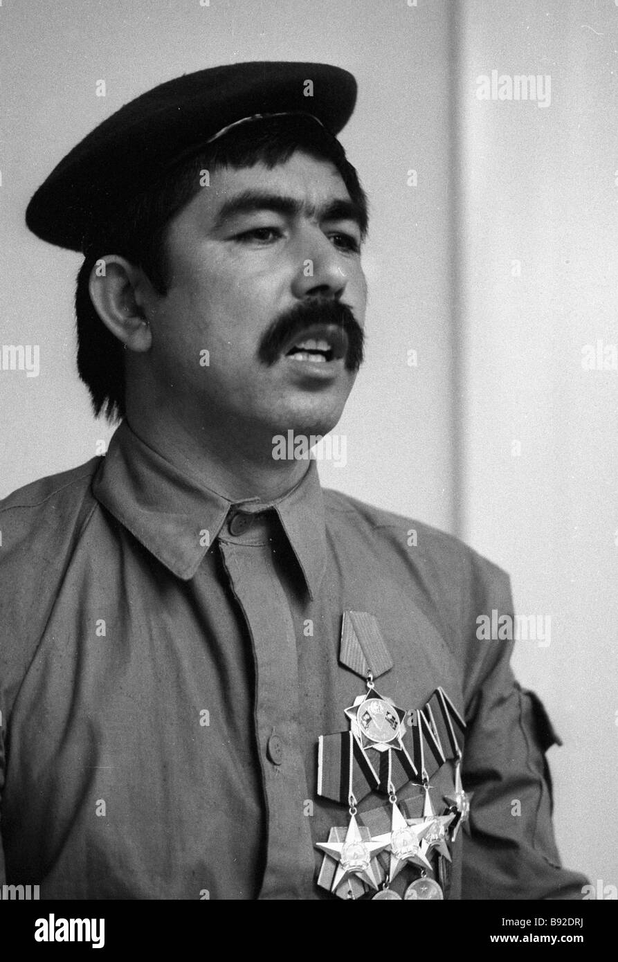 Afghan national hero and Afghan Army Major al Rashid Dustum Stock Photo ...