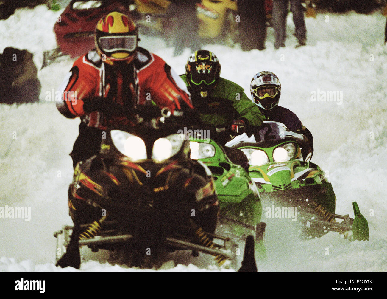 Participants in Russia s first snow racer championship dedicated to ...