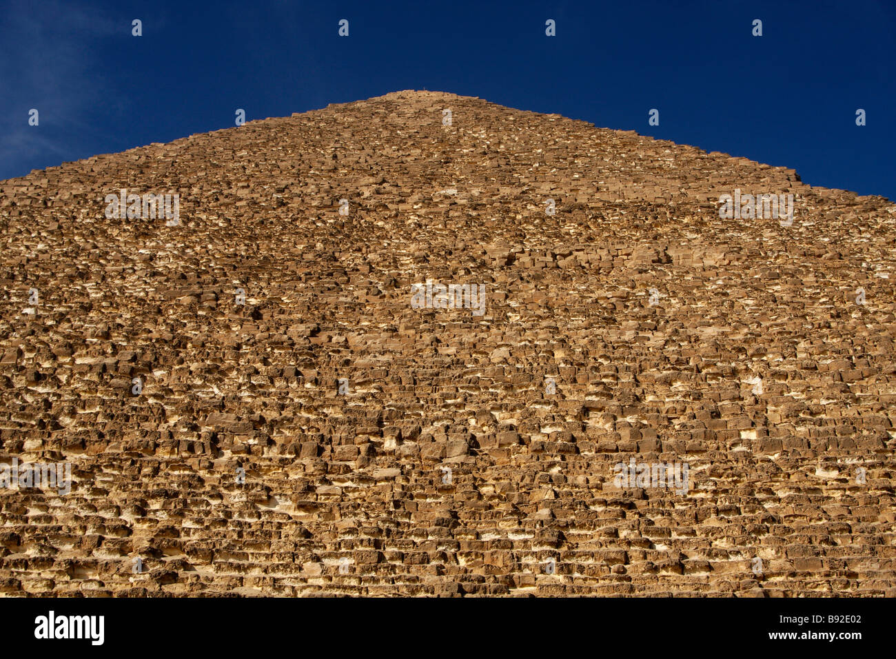 Great Pyramid of Khufu (Cheops), low angle close up, Giza, Cairo, Egypt ...