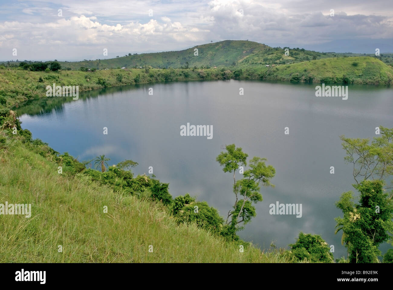 Volcanic lake in Kibale forest Uganda Africa Stock Photo - Alamy