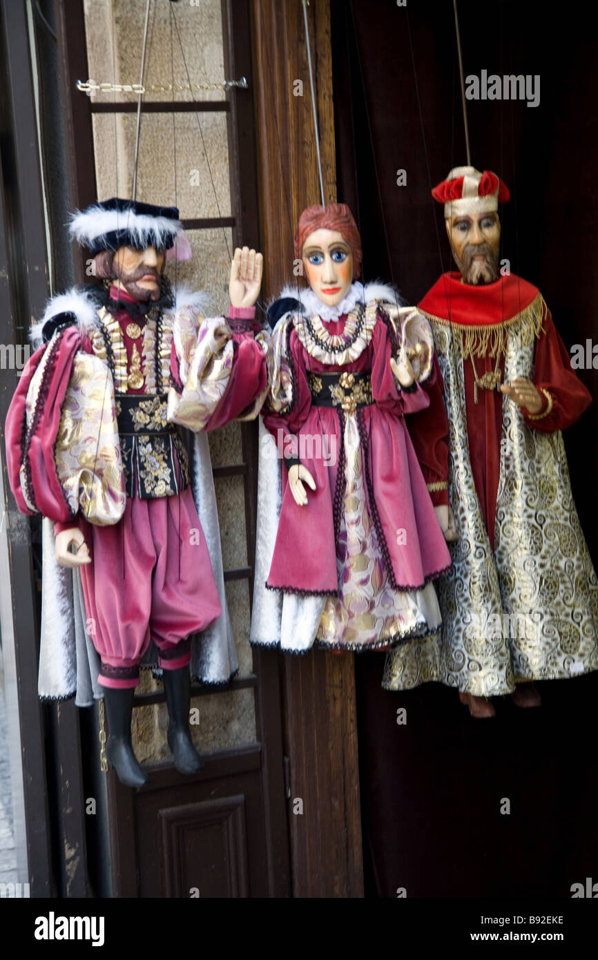 Marionettes displayed in a shop in Prague Czech Republic Stock Photo ...
