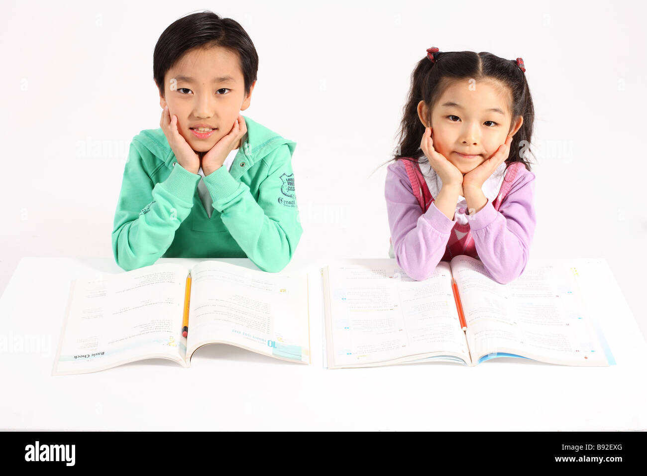 Young Children in Study Stock Photo - Alamy