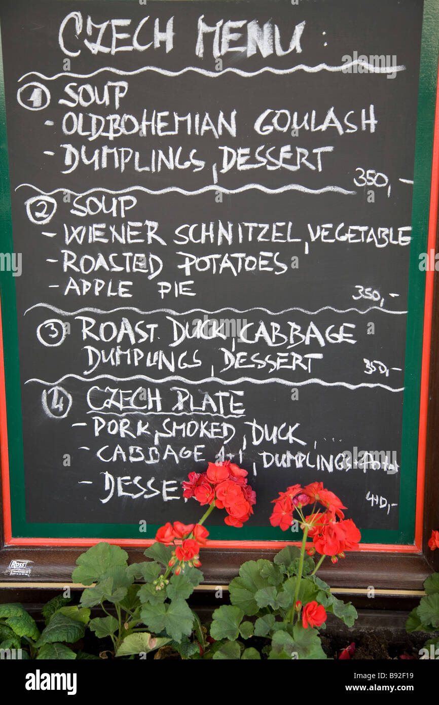 Czech menu hi-res stock photography and images - Alamy