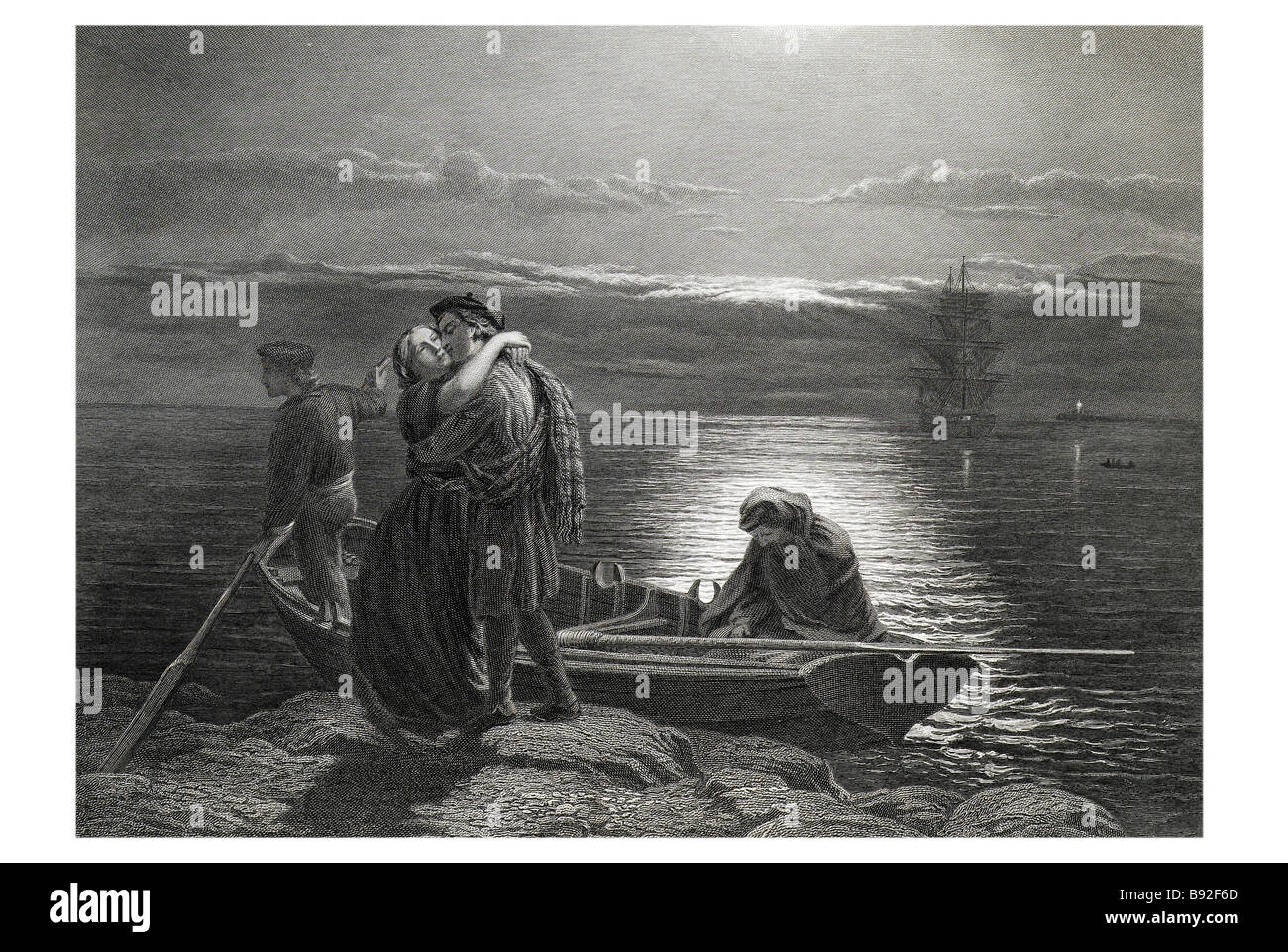 The Parting boat vessel anchor sailing ship leaving tearful sea tears ...