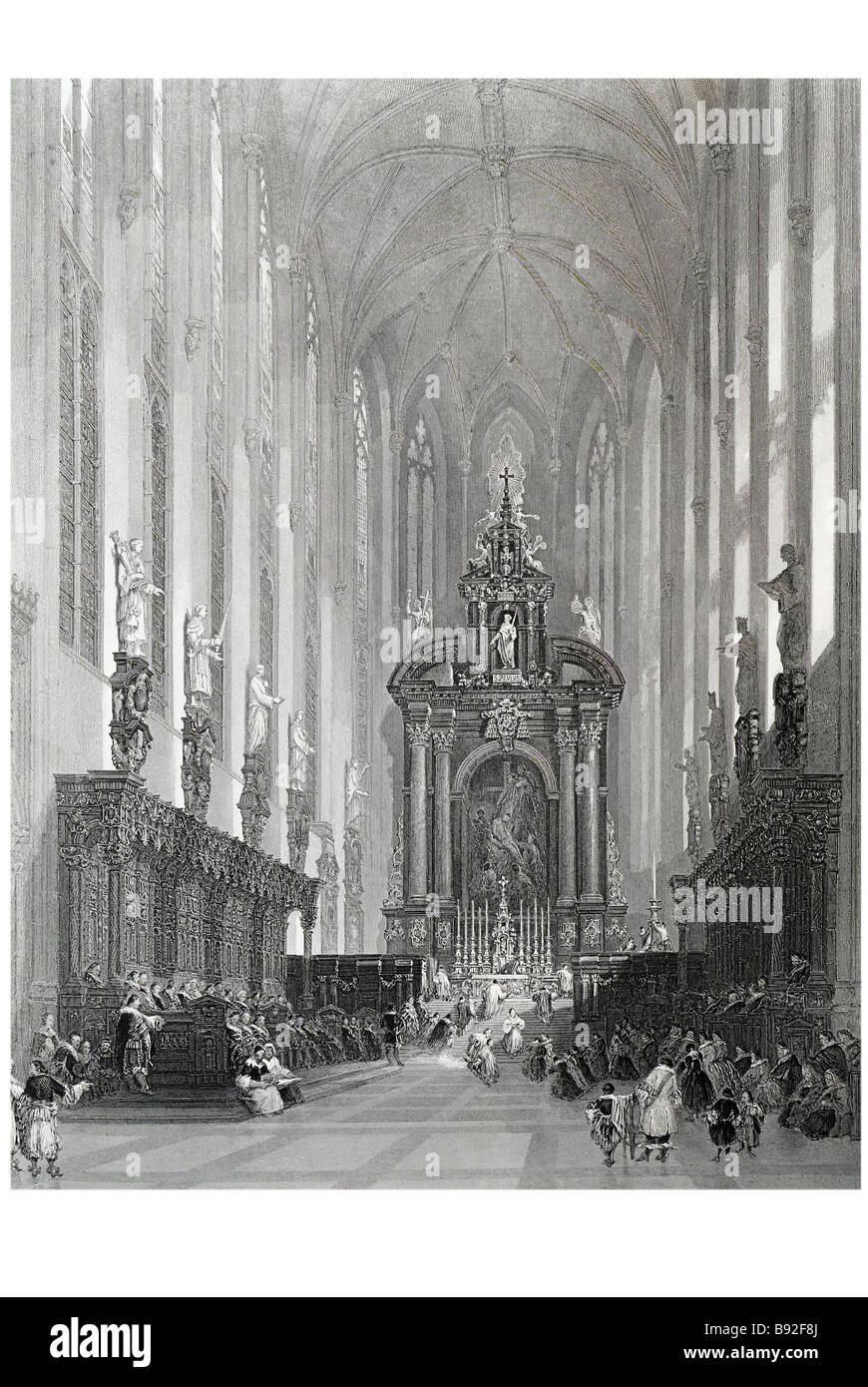 The Church of St Paul Antwerp Gothic Belgium marble wood carving David ...