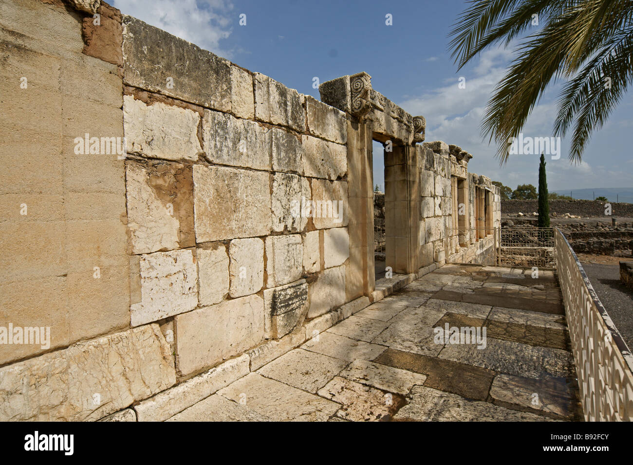 Israel Sea of Galilee Capernaum Ruins of the old synagogue uncovered on ...