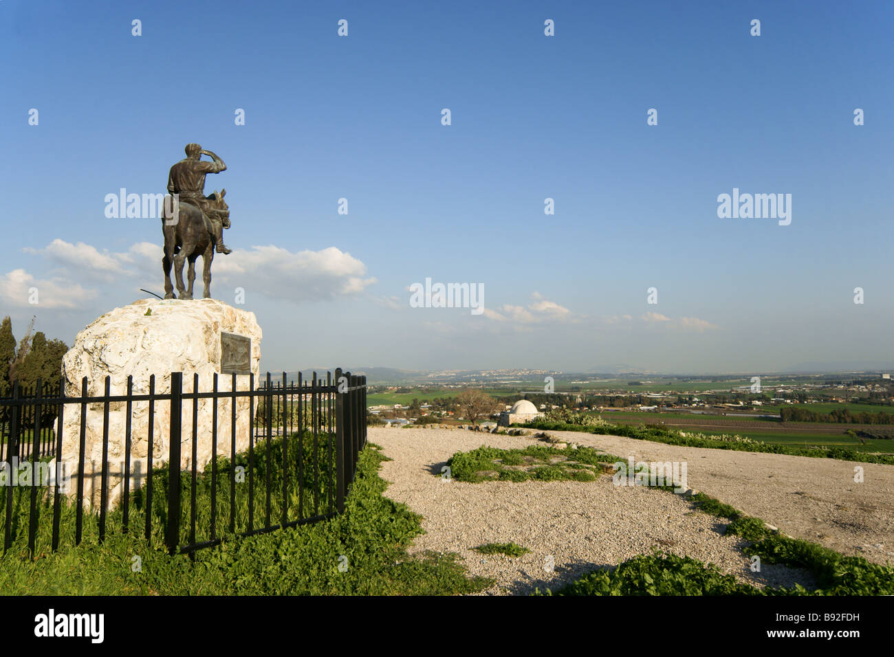 Statue of Alexander Zeid Hashomer Galilee Israel Stock Photo - Alamy