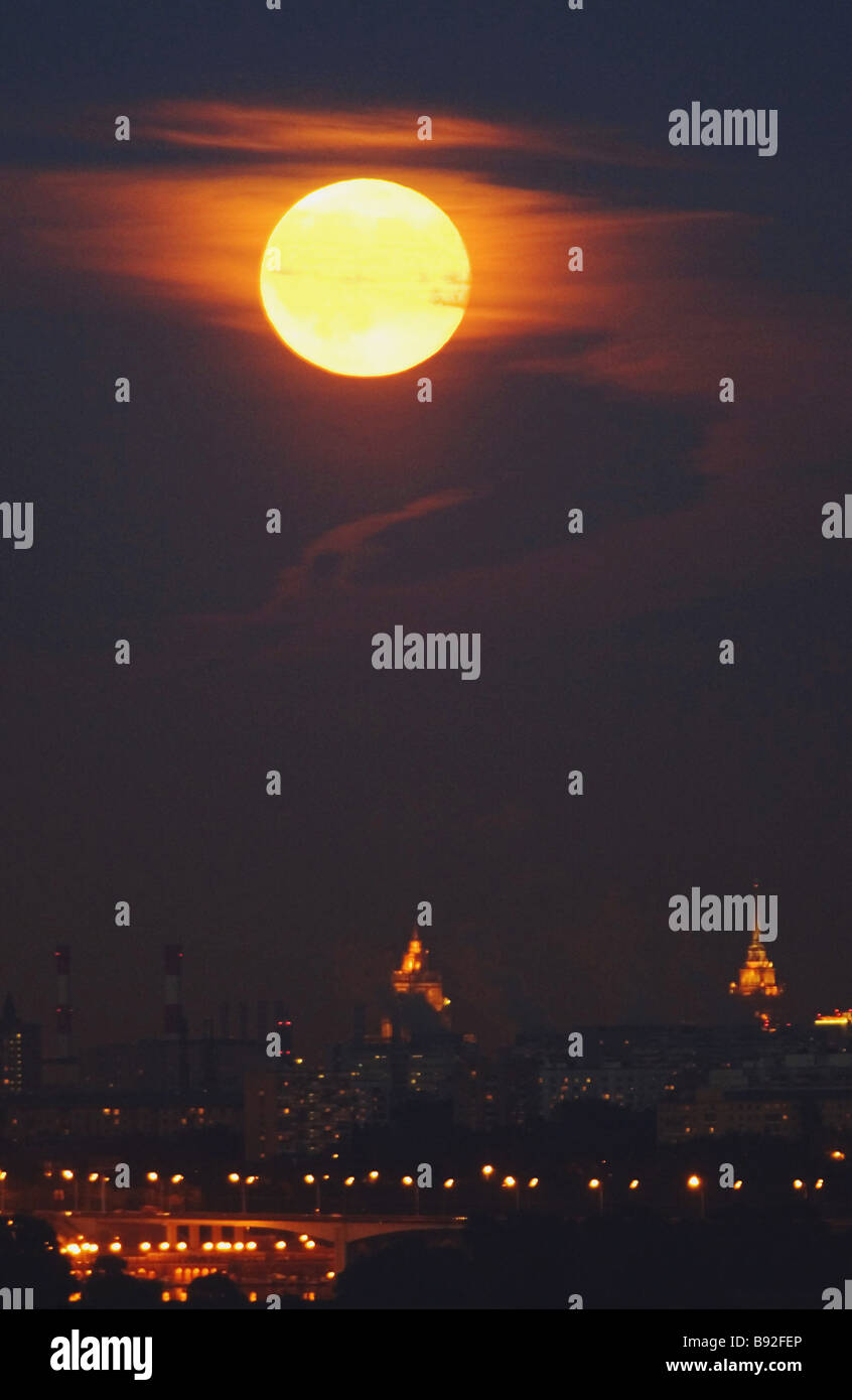 The full moon Moscow Stock Photo - Alamy