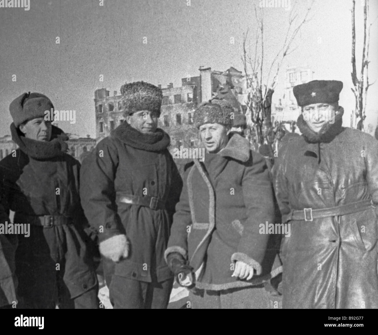 General Rodimtsev second to the right and General Savelyev second to ...