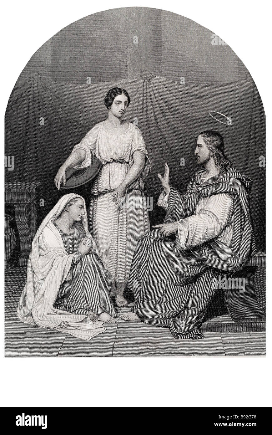 Jesus with mary and martha bible hi-res stock photography and images - Alamy