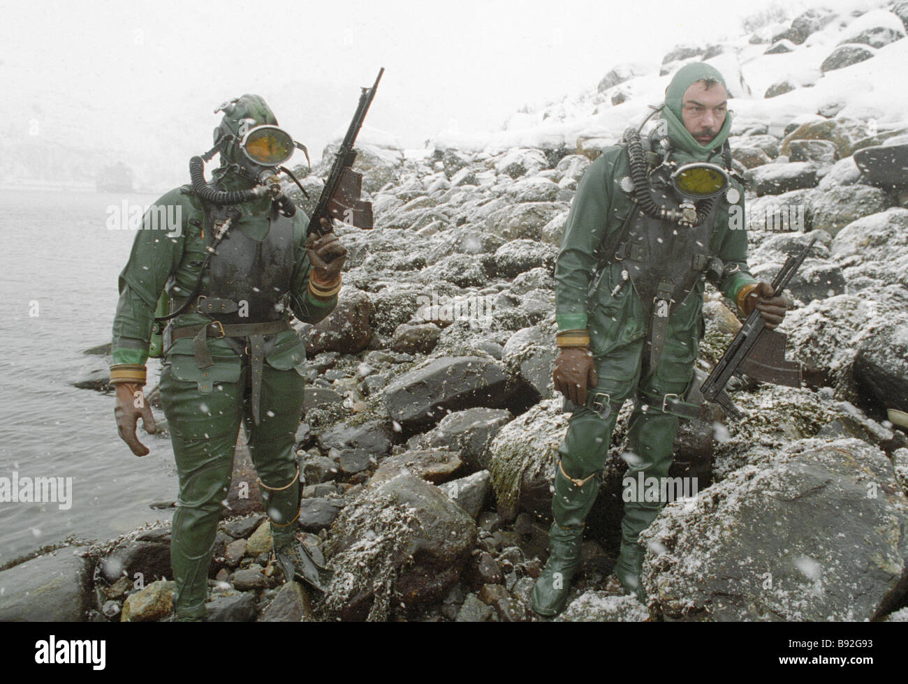 Submarine commandoes landing The Russian Northern Fleet Stock Photo - Alamy