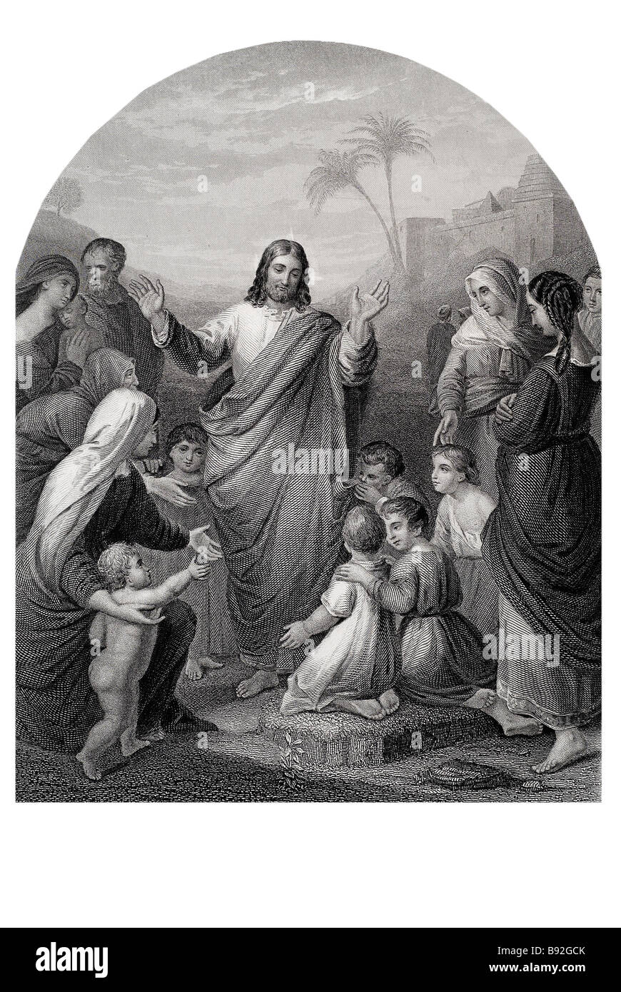 Christ Blessing little Children Lord Saviour Jesus Christ Stock Photo ... Christ Blessing little Children Lord Saviour Jesus Christ Stock Photo ...