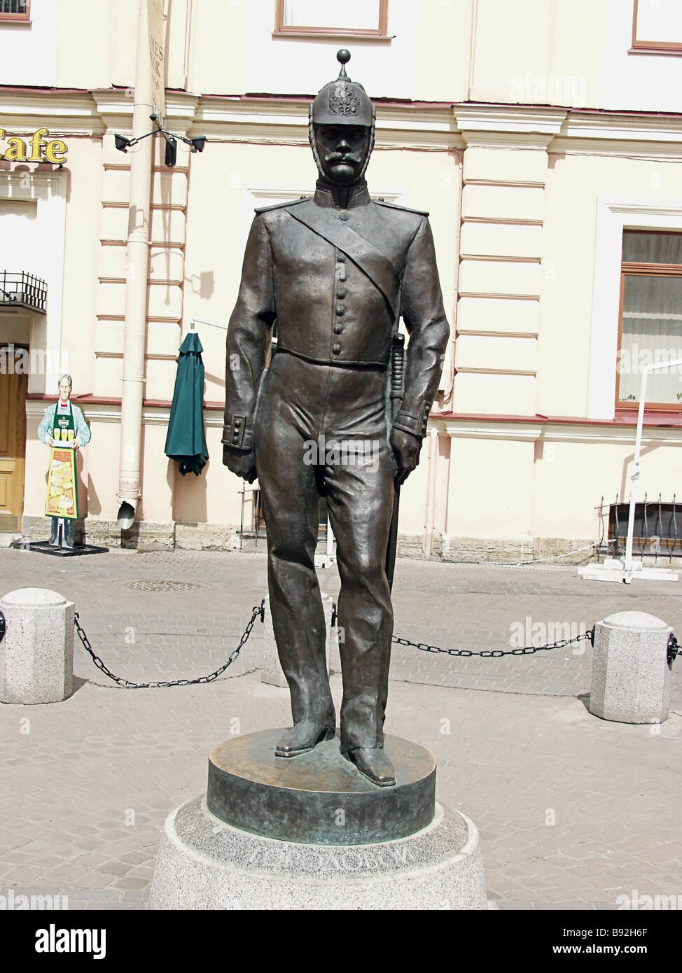 A monument to policeman on Malaya Konyushennaya St in St Petersburg ...