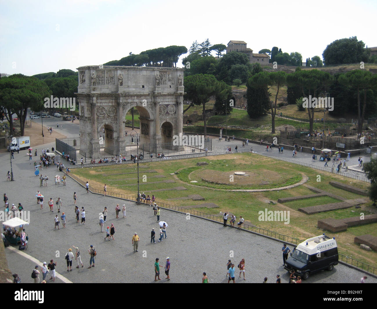 Arch of Constantine dedicated 315 AD Historic Centre of Rome Italy ...