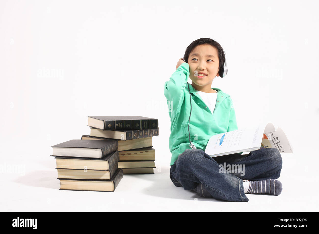 Young Child in Study Stock Photo - Alamy