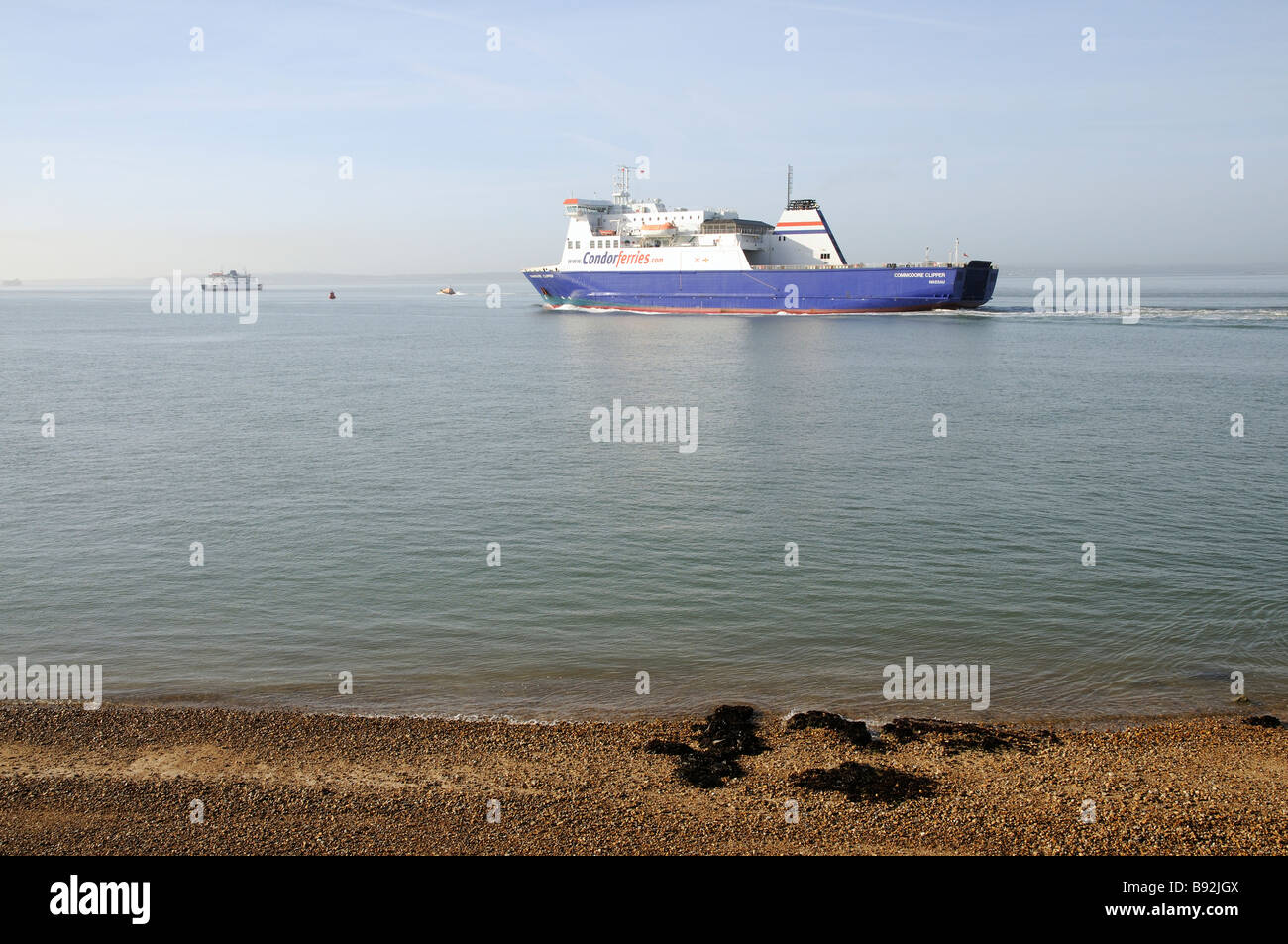 Commodore Clipper a roro ferry sailing the Solent off the southern ...