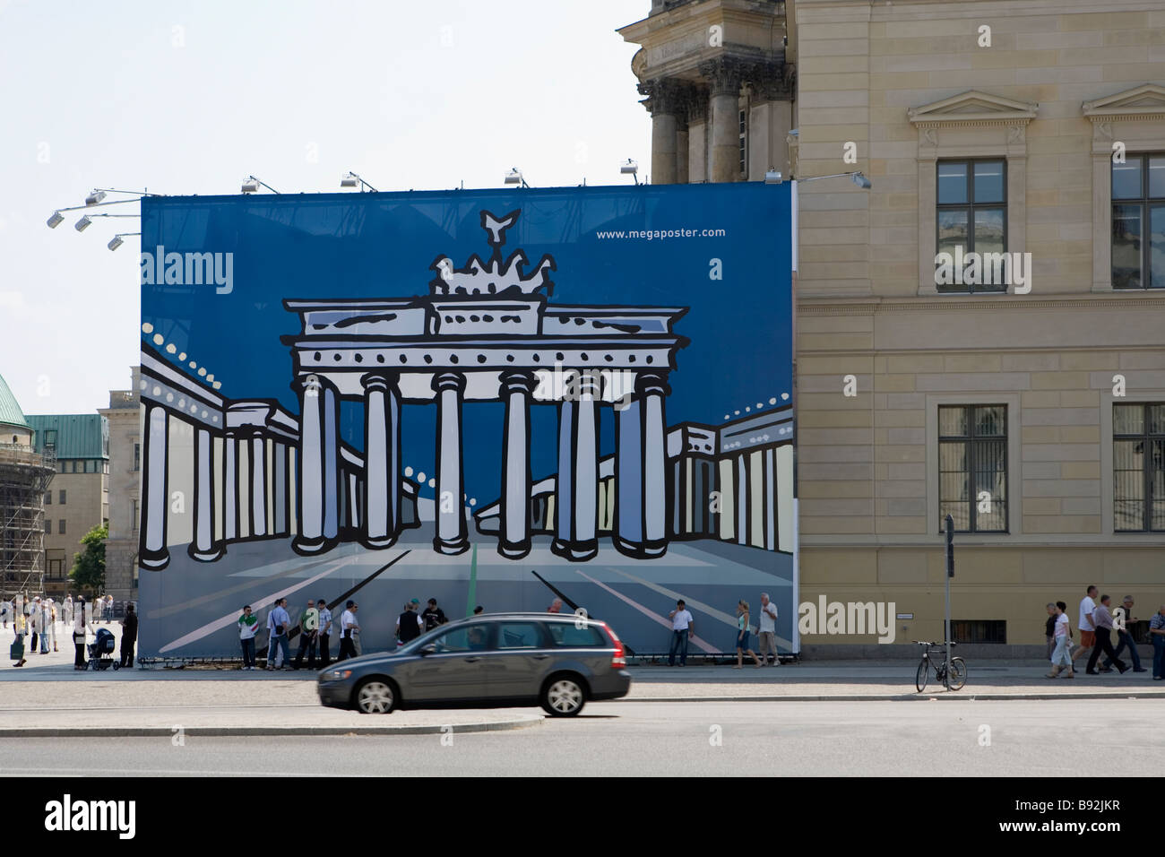 Giant poster advert, Berlin Germany Stock Photo - Alamy