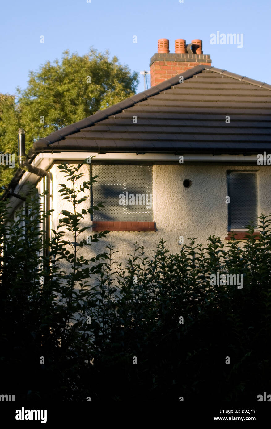 Boarded up house ready for demolition on the Priory Council Estate ...