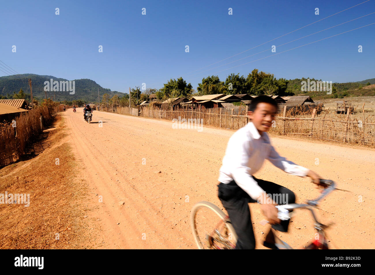 laos road landscape Stock Photo - Alamy