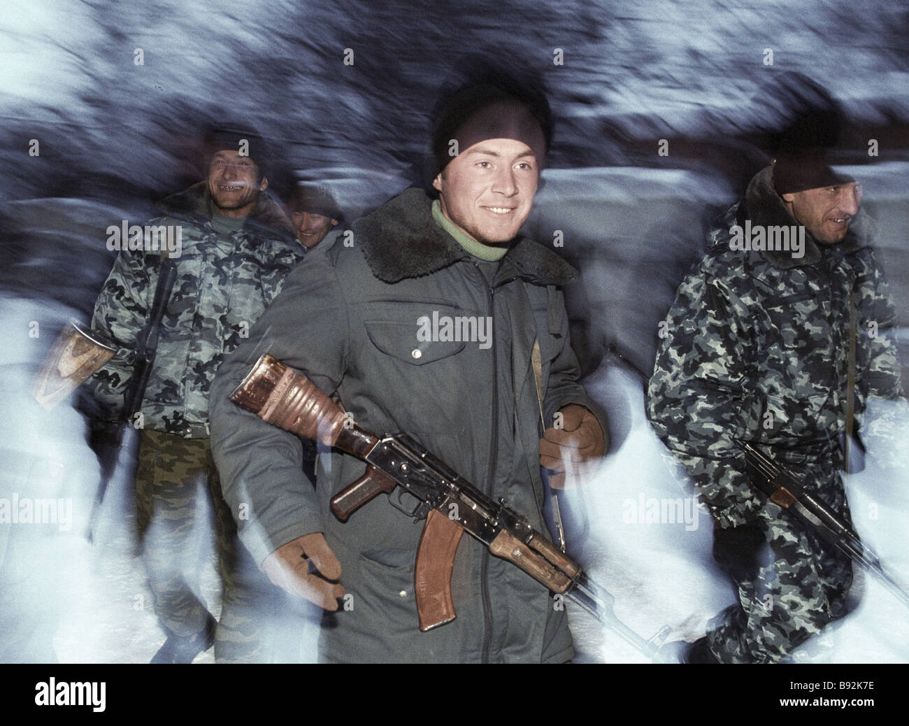 The Chechen police going to the night patrol Stock Photo - Alamy