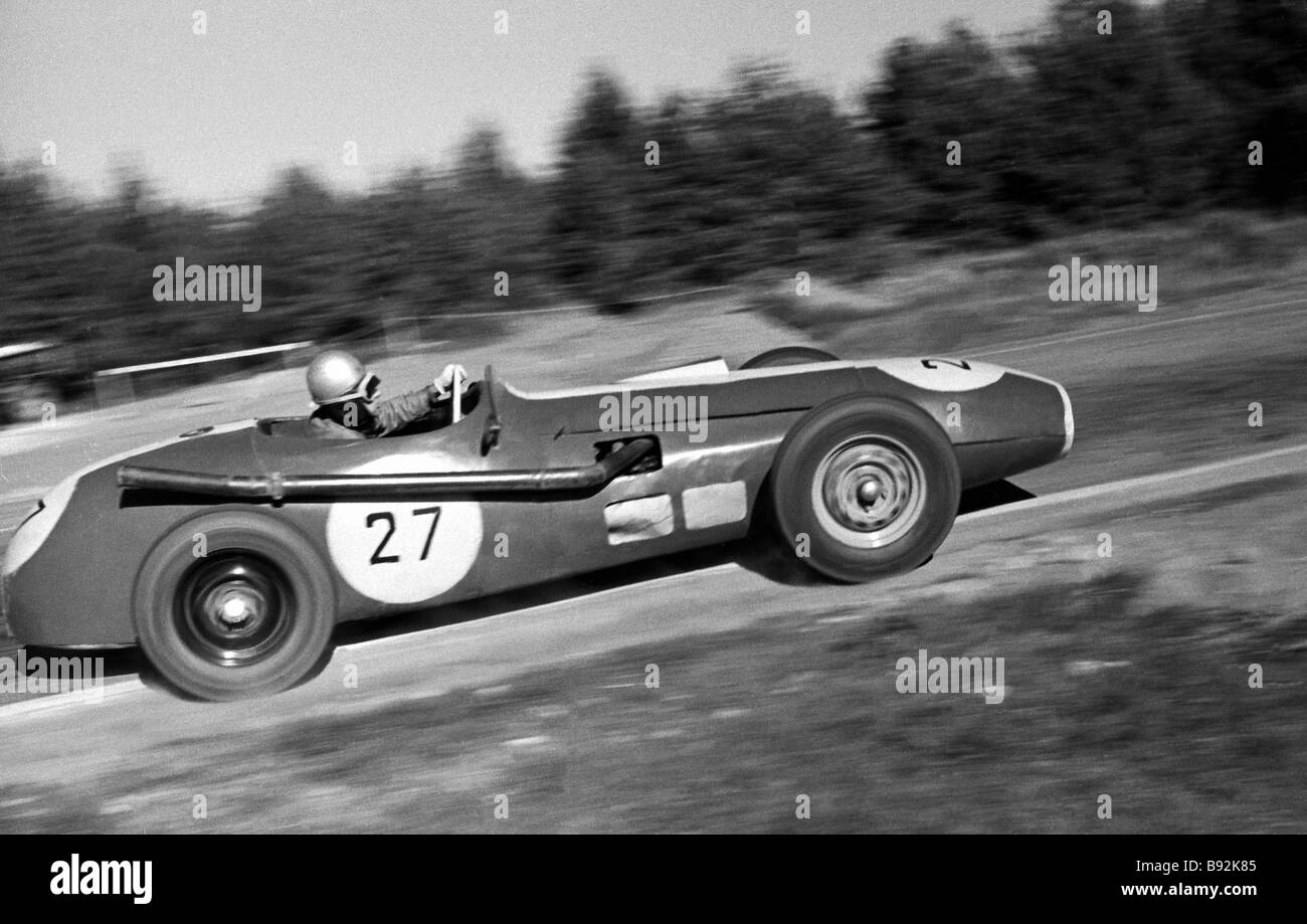 V Shakhverdov 1958 Soviet champion in car racing takes paret in rally ...