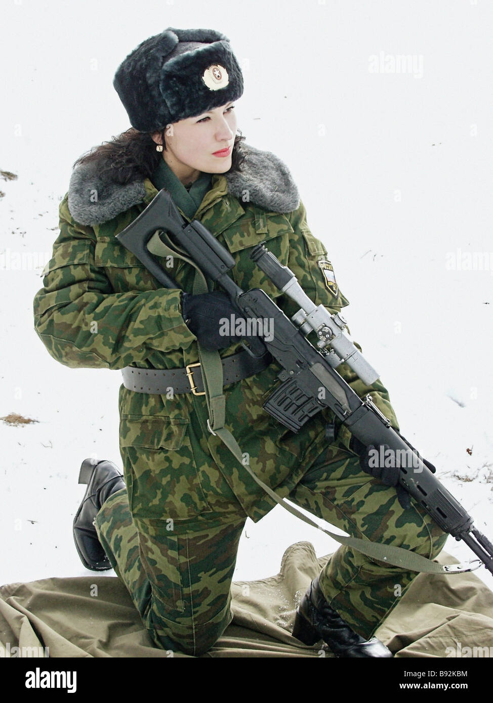 Participant in all army contest Miss Military Beauty during finals ...