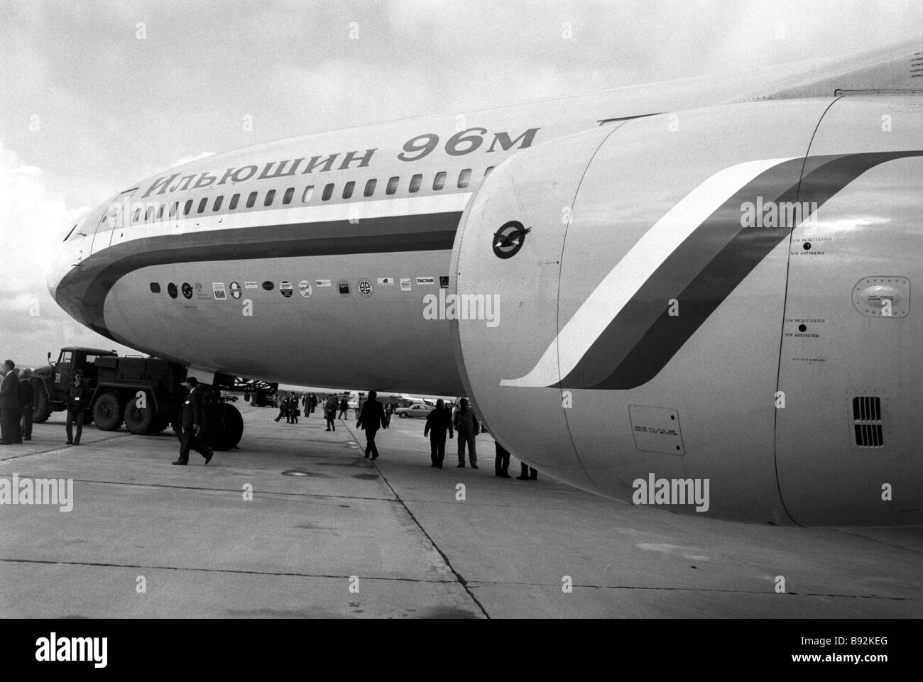 An Il 96M long haul passenger liner designed by the Ilyushin aircraft ...