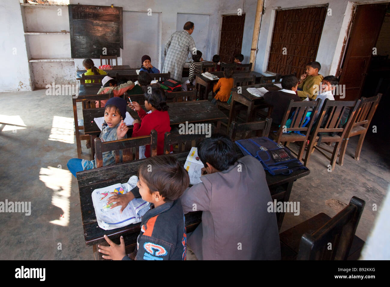 Primary School Classroom in Agra India Stock Photo - Alamy