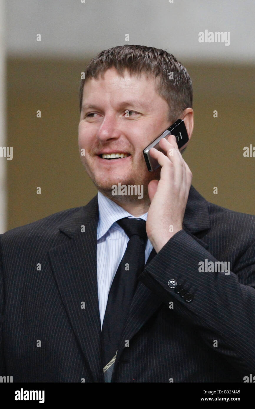 Famous Russian tennis player Evgeny Kafelnikov at the Russian tennis ...
