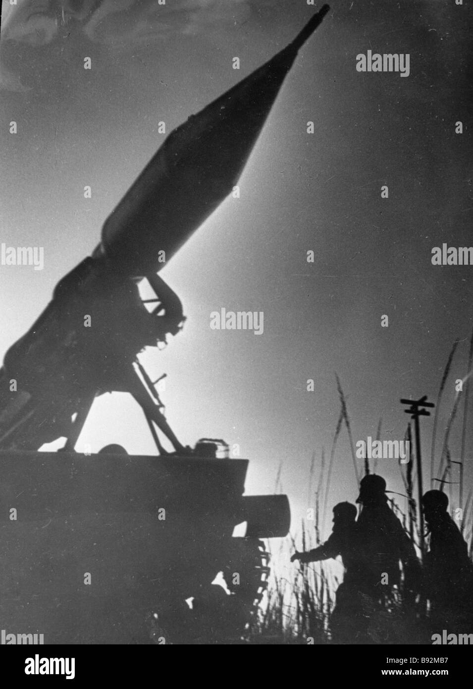 A missile at the launch site Stock Photo - Alamy