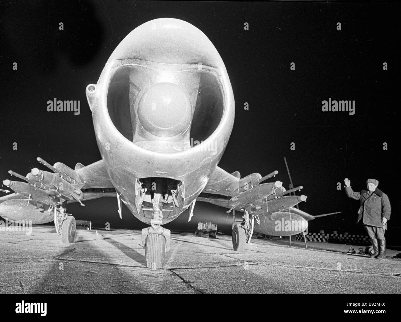 A launcher aircraft ready to take off Stock Photo - Alamy
