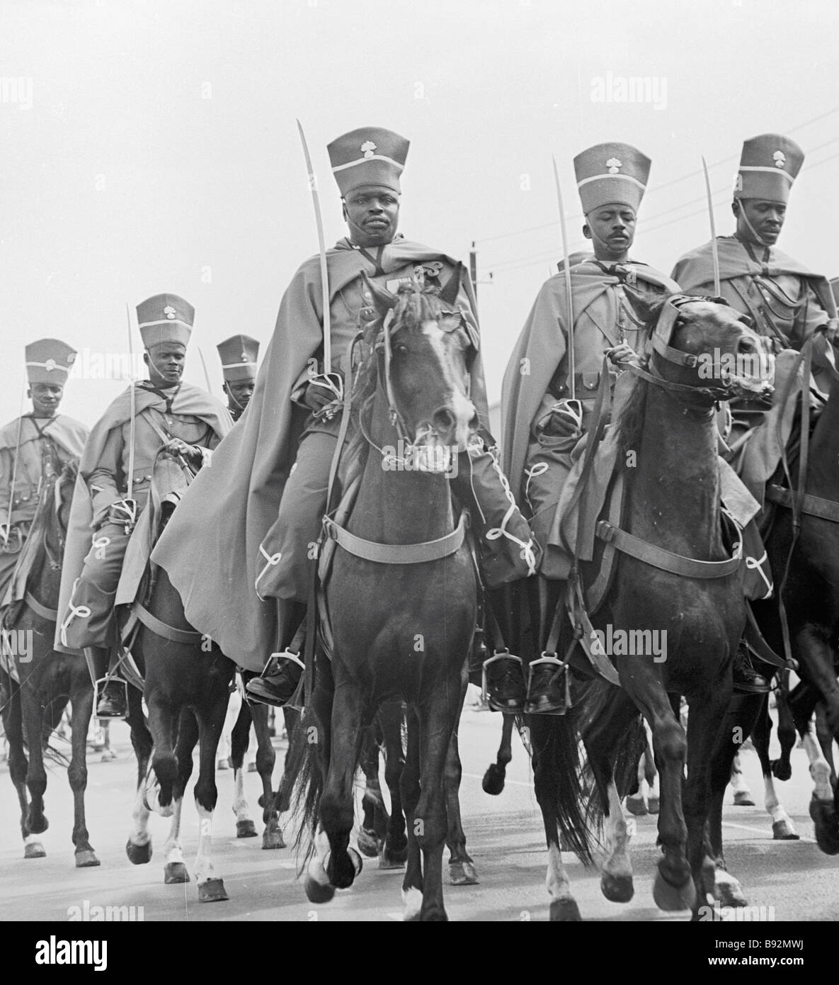 Mounted guard during military parade in Senegal Stock Photo - Alamy