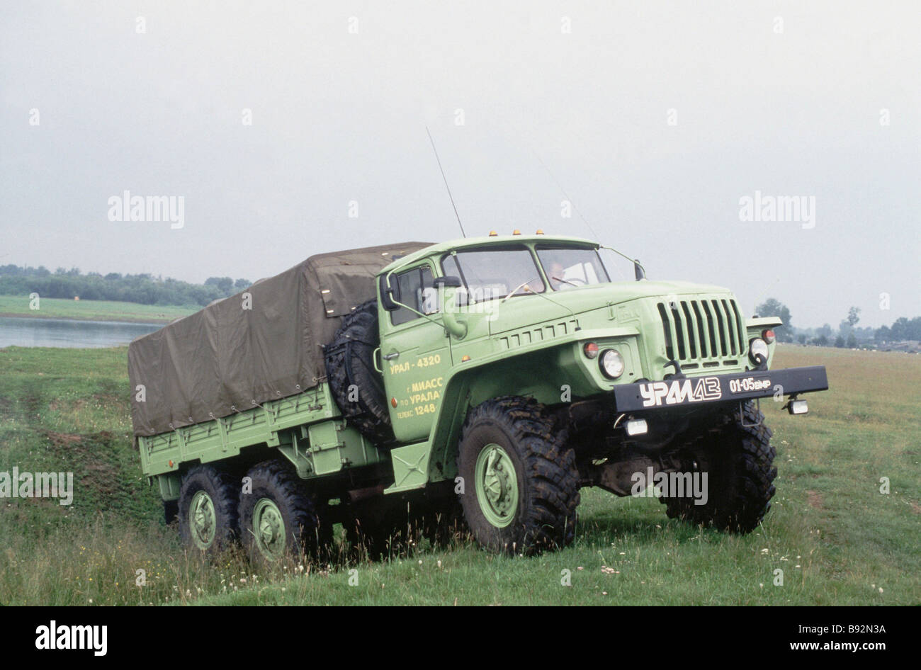 Ural 4320 truck with KAMAZ Diesel engine and three seat cabin designed ...