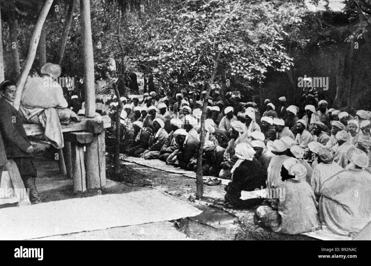Basmachs in council in Kulyab Stock Photo - Alamy