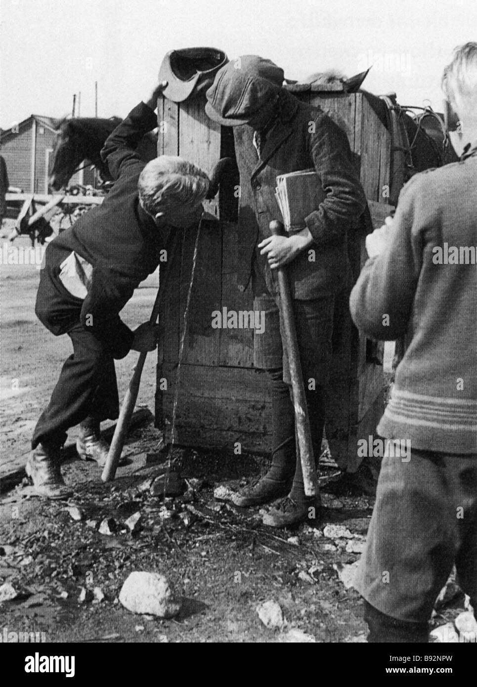 Boys drinking from Helsinki s first street water fountain The ...
