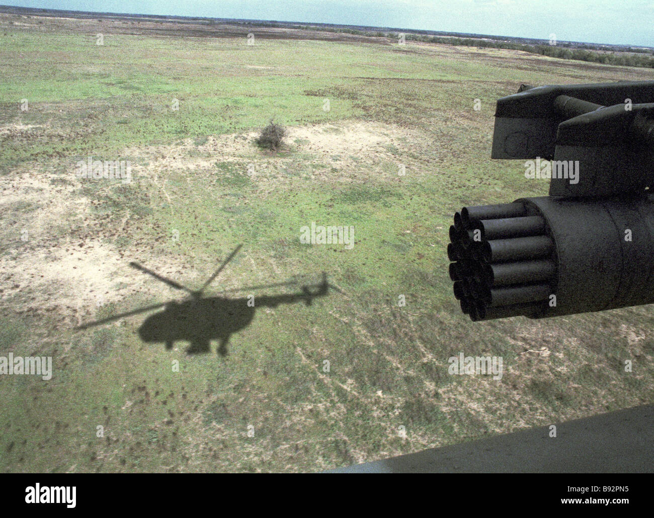 Mi 8 combat helicopter shadow Stock Photo - Alamy
