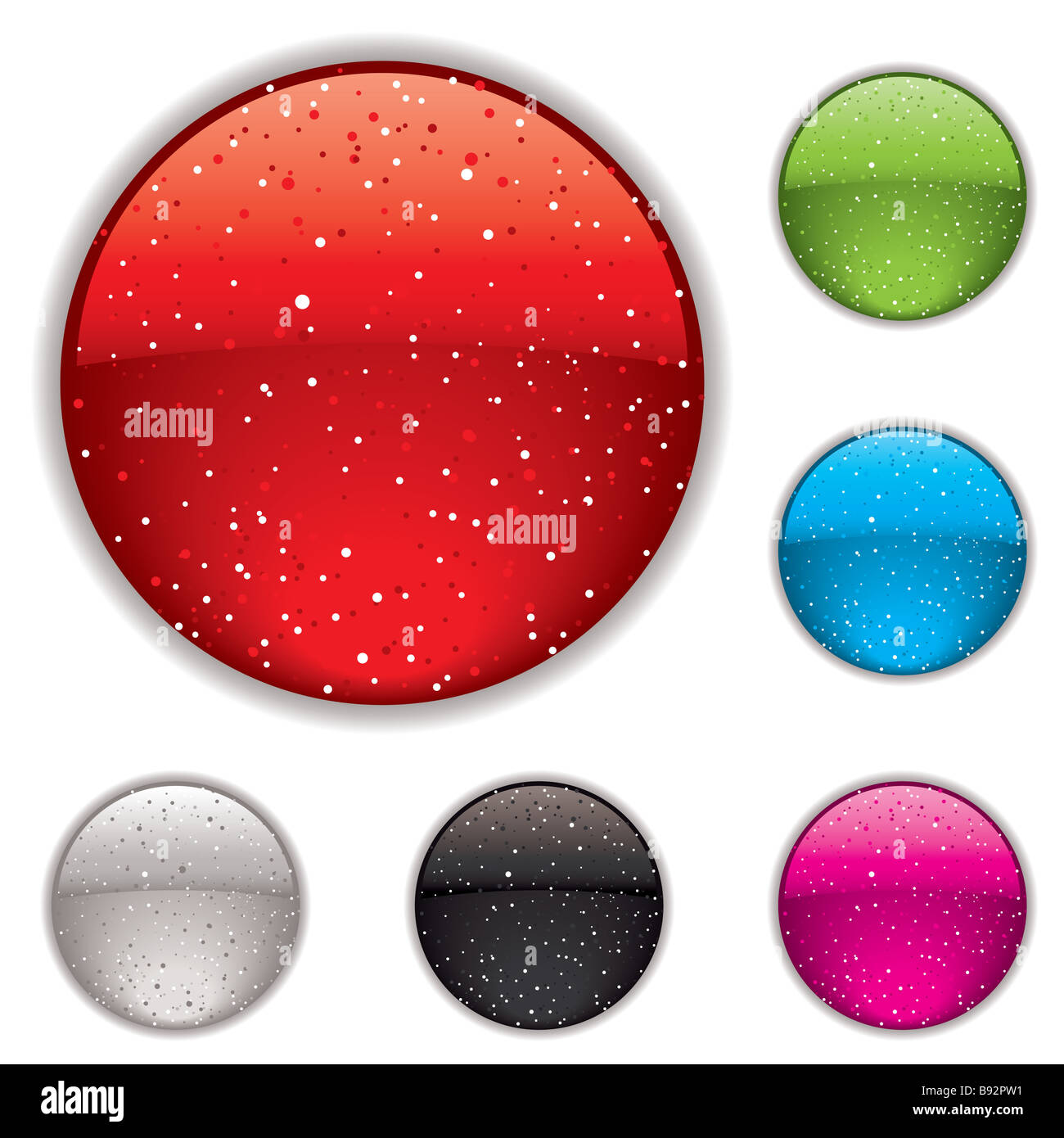 Gel button with sparkle spots and outer shadow in multi colors Stock ...