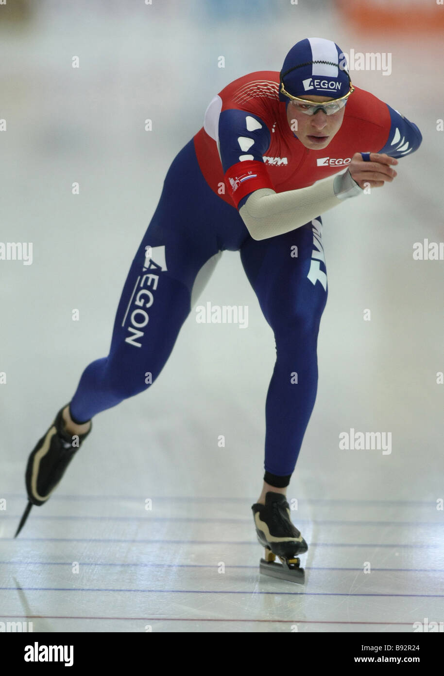 Sven Kramer the Netherlands is the winner in the 500 meters and 5000 ...