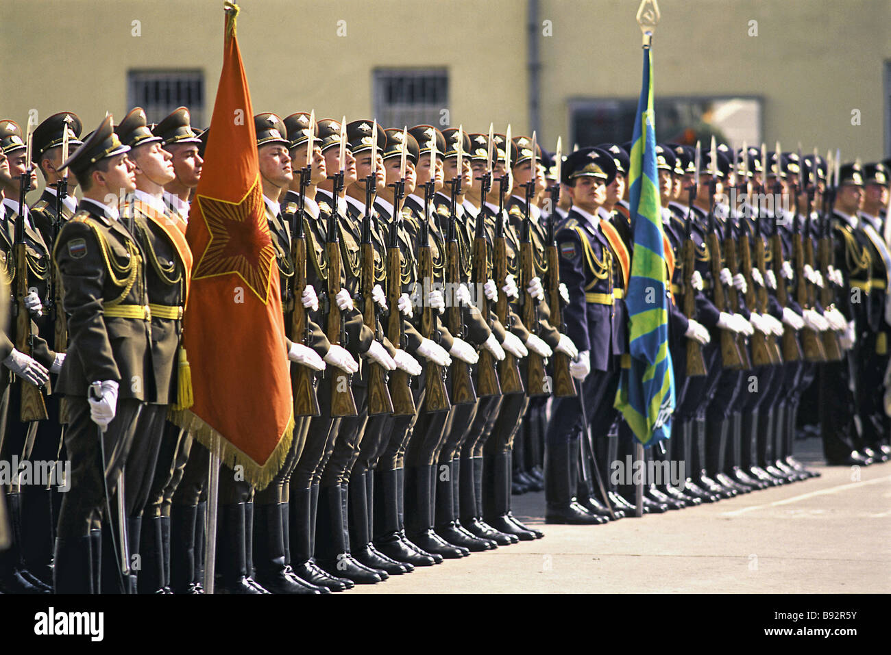 Honor Guard units parading in Moscow Stock Photo - Alamy