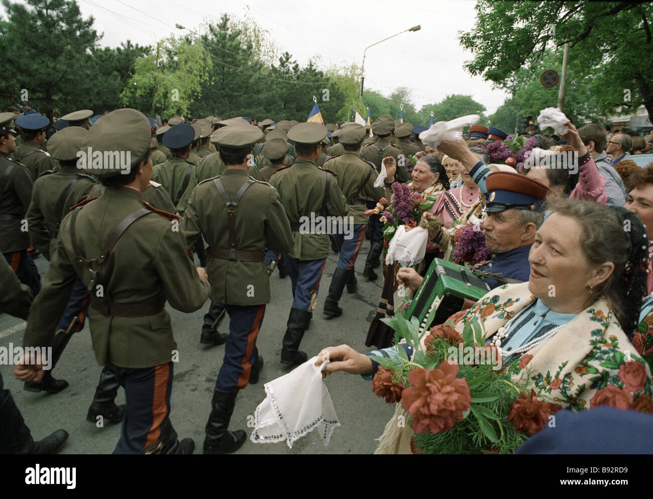 Residents of Starocherkasskaya stanitsa Cossack village welcome Cossack ...