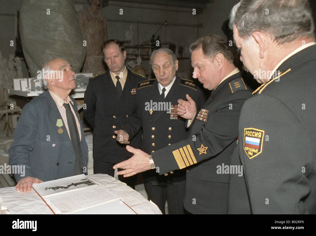 Deputy Commander of the Russian Navy Admiral Igor Kasatonov second ...