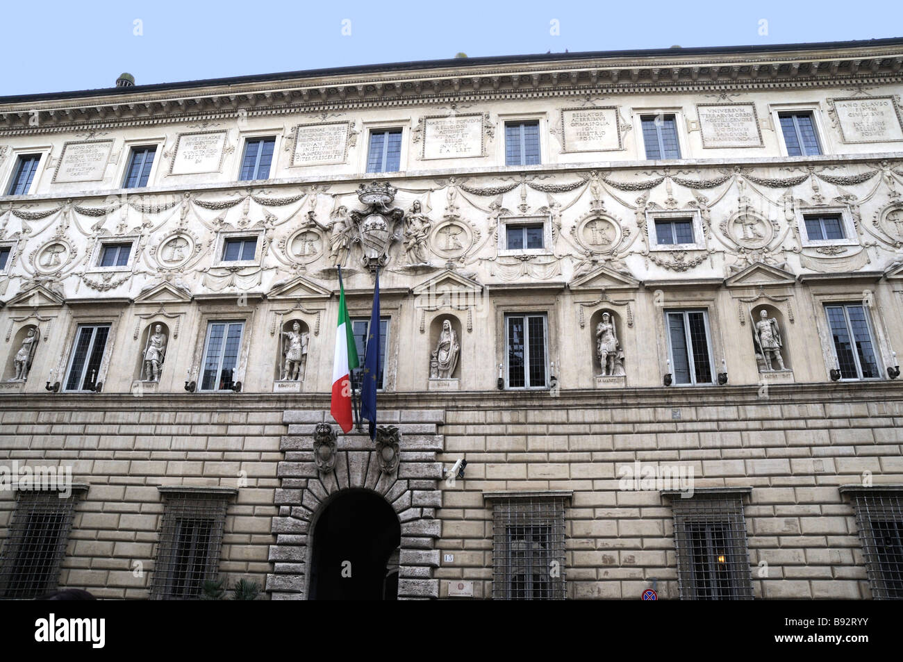 The Palazzo Farnese in Rome Italy now a French School and the French ...