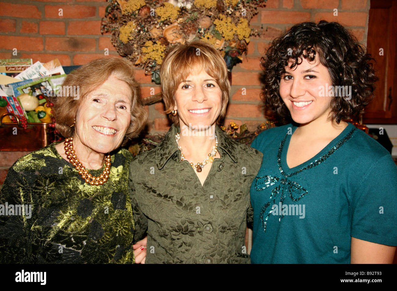 Portrait showing 3 generations of women Stock Photo - Alamy
