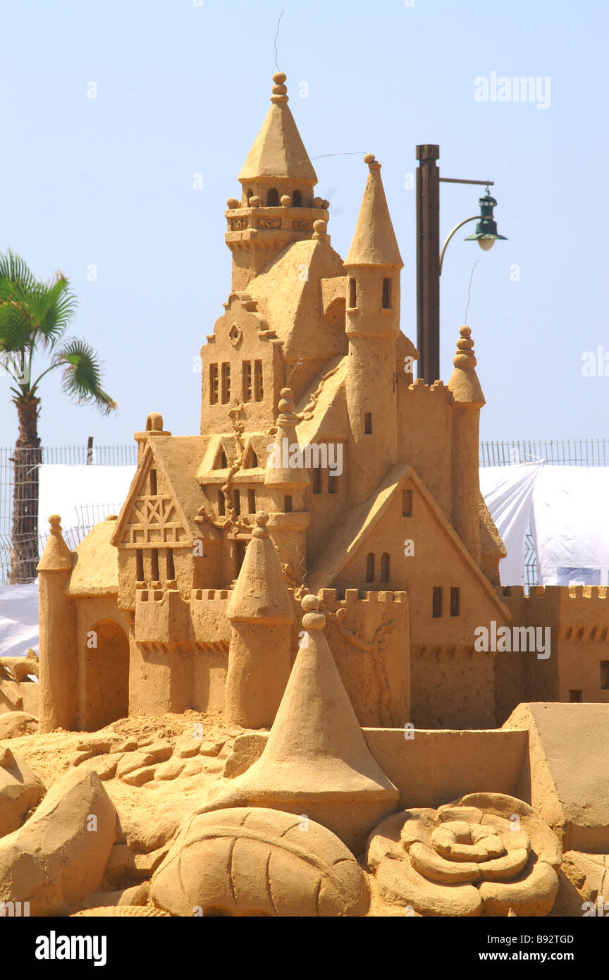 Israel Haifa Sand Castle sculpture festival on the Haifa beach August ...