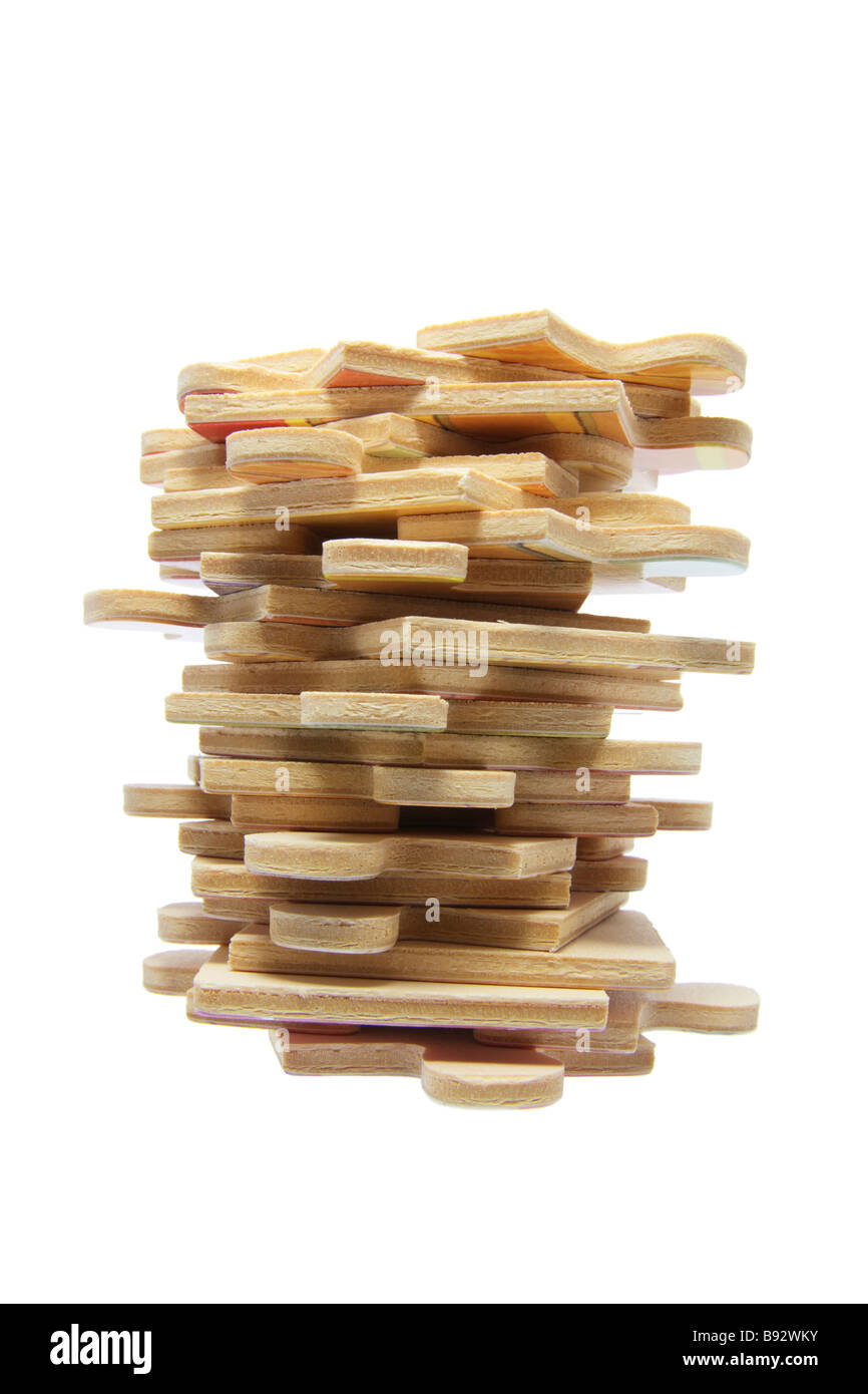 Stack of Jigsaw Puzzle Pieces Stock Photo - Alamy
