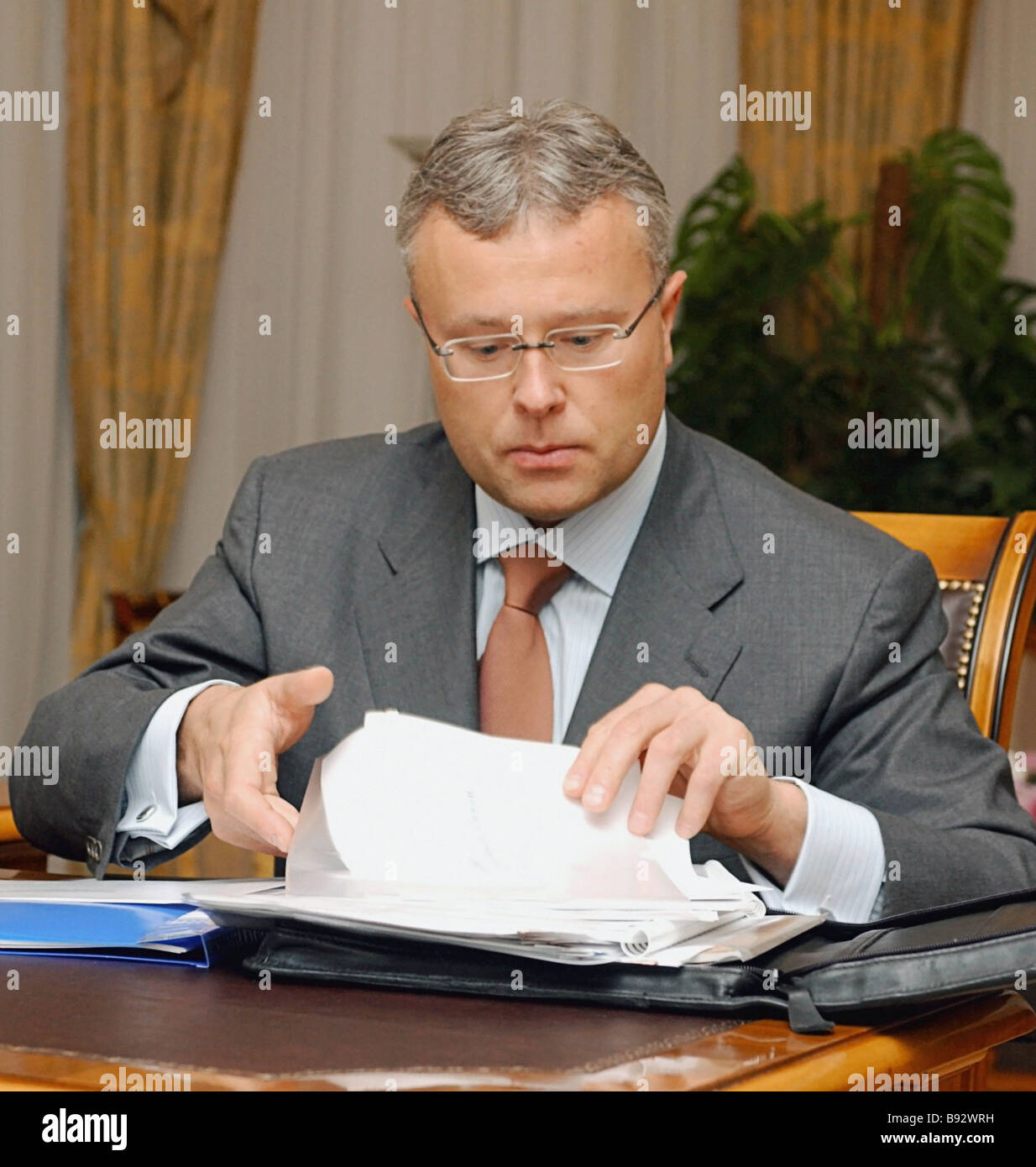 Alexander Lebedev president of the National Reserve Bank Stock Photo ...