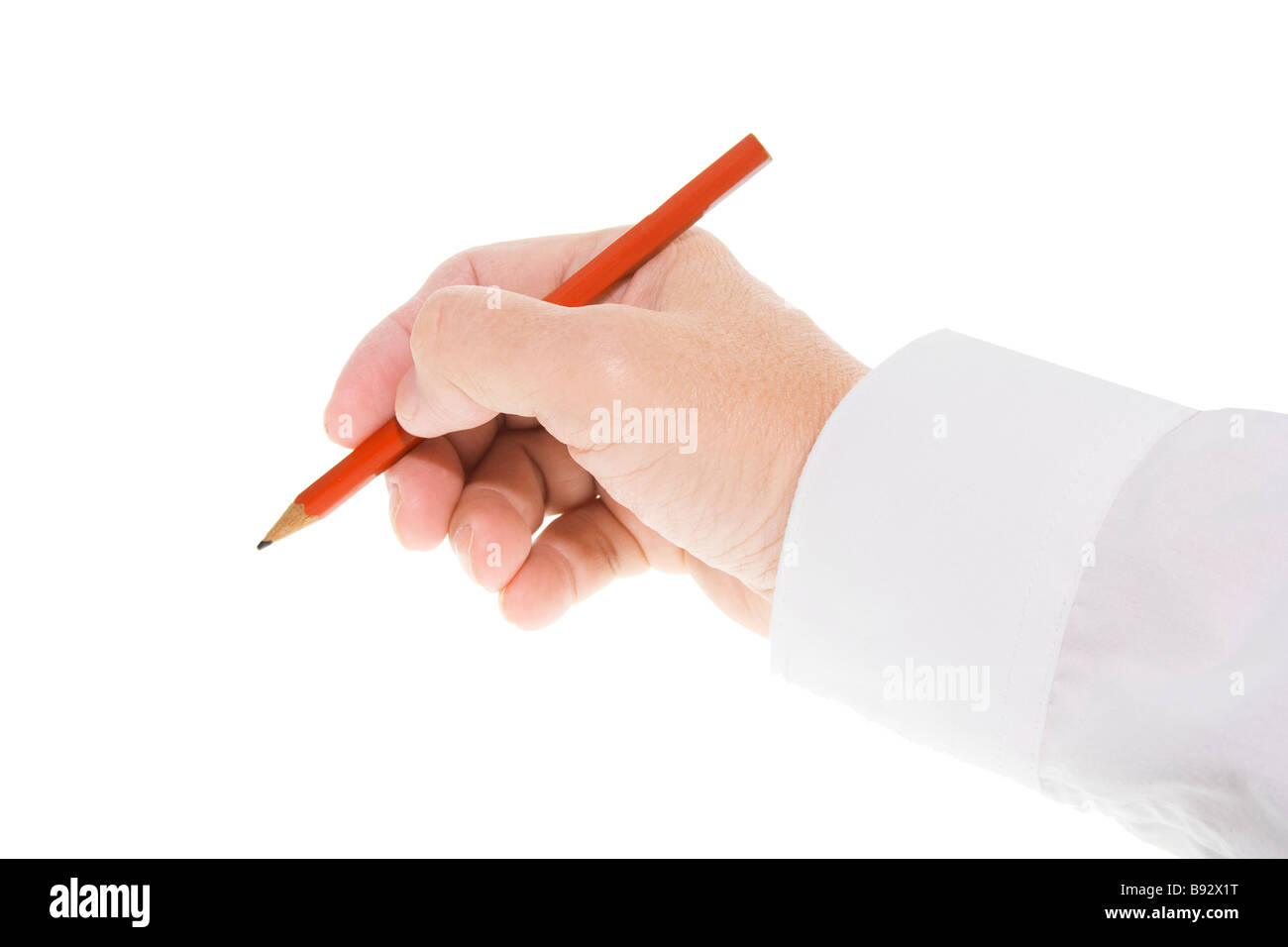 Hand Holding Pencil Stock Photo - Alamy