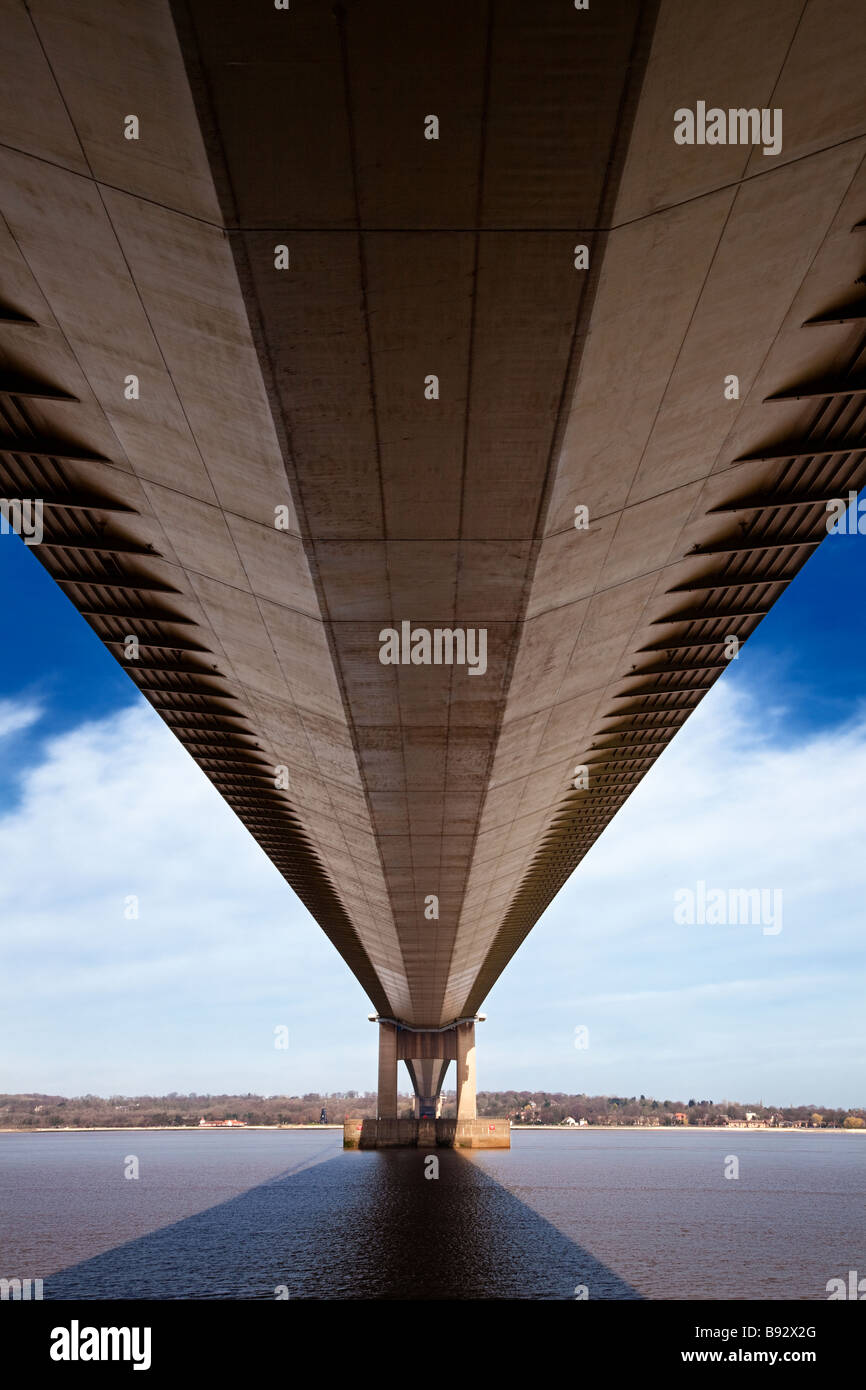 The Humber Bridge over the River Humber near Hull, Yorkshire, England ...